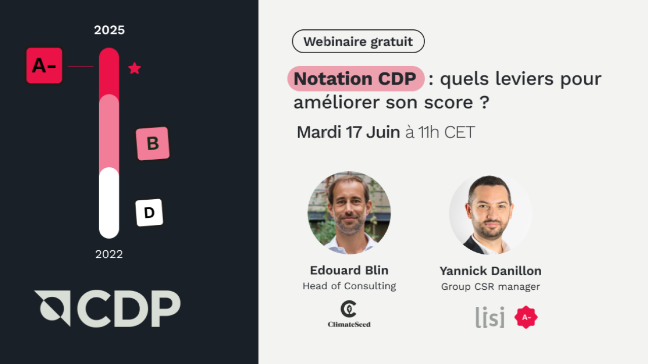Améliorez votre score CDP : échangez gratuitement avec nos experts