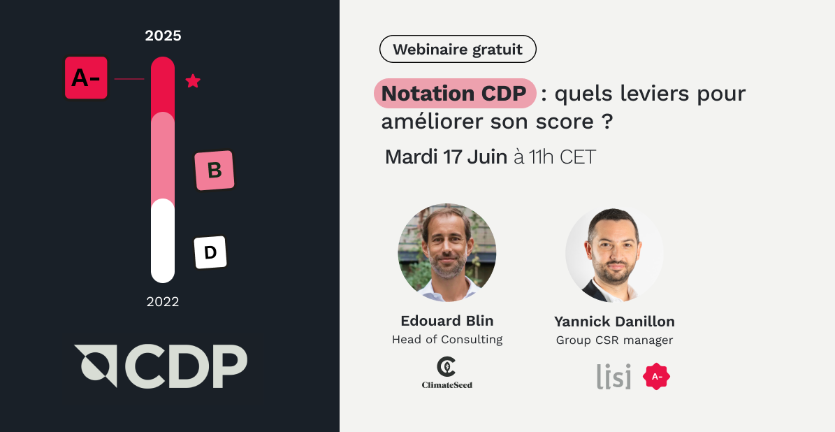 CDP Webinar: what levers can you use to improve your rating?